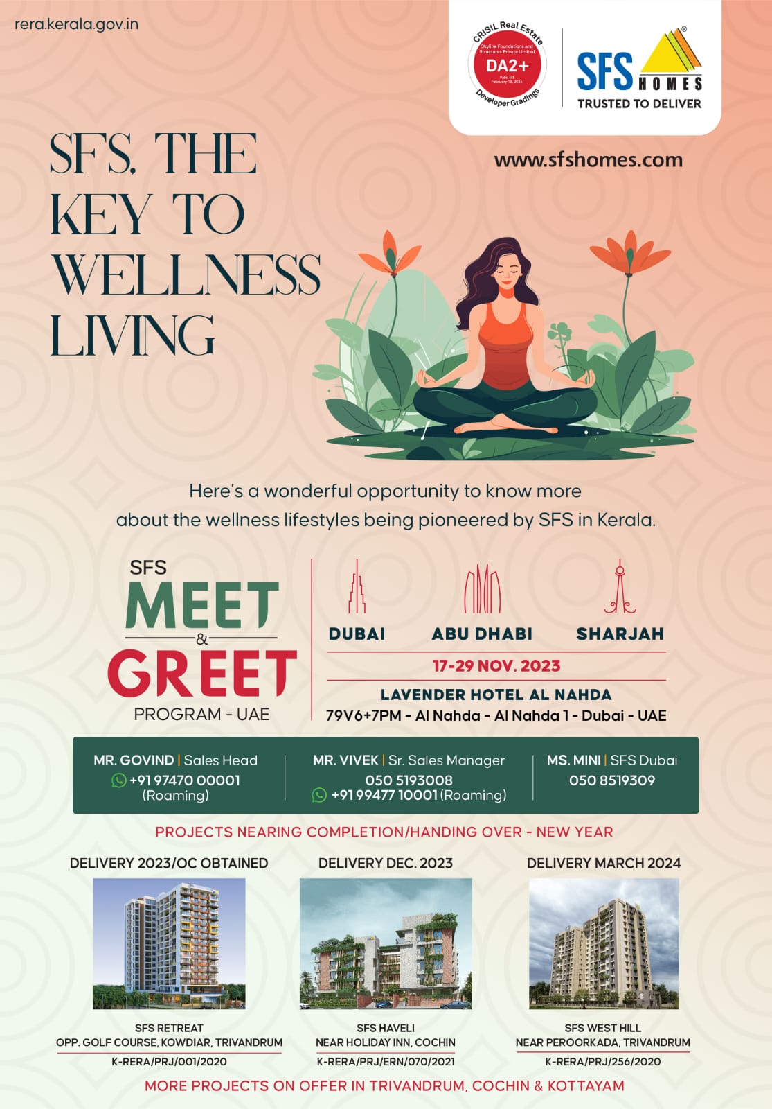 Flats And Apartments For Sale In Cochin | Top Builders In Kochi | SFS HOMES